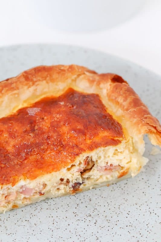 Simple Egg and Bacon Pie (only 6 ingredients!) - Bake Play Smile