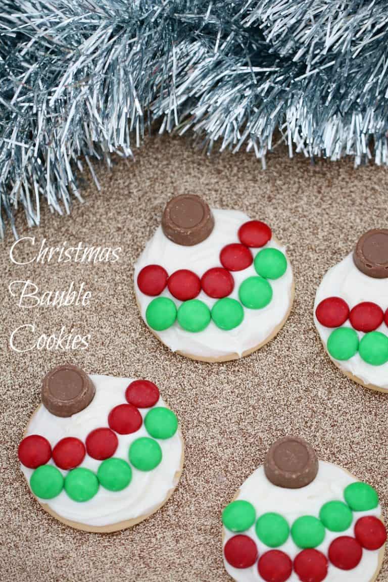 5 Minute Christmas Bauble Cookies - Bake Play Smile