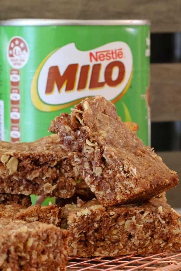 Oat & Milo Slice | Lunch Box Recipe - Bake Play Smile
