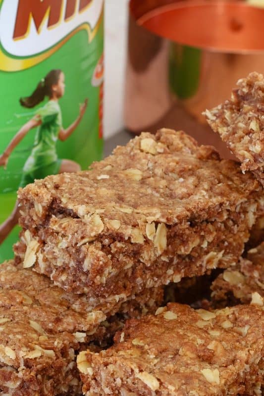 Oat & Milo Slice | Lunch Box Recipe - Bake Play Smile