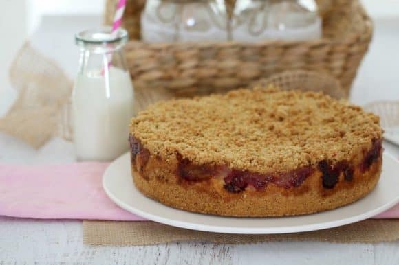 Raspberry & Apple Crumble Cake - Bake Play Smile