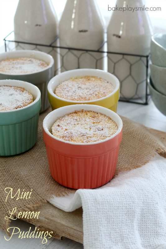Creamy Mini Lemon Puddings - Bake Play Smile