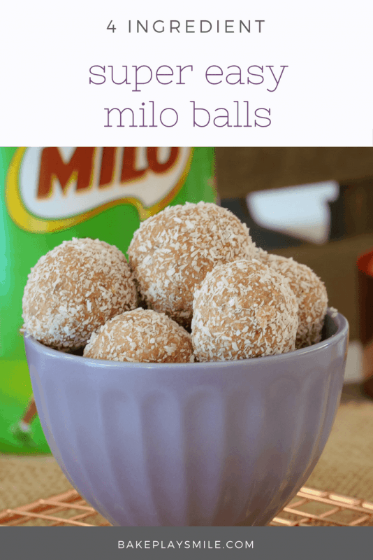 Easy Milo Balls | 4 Ingredients - Bake Play Smile