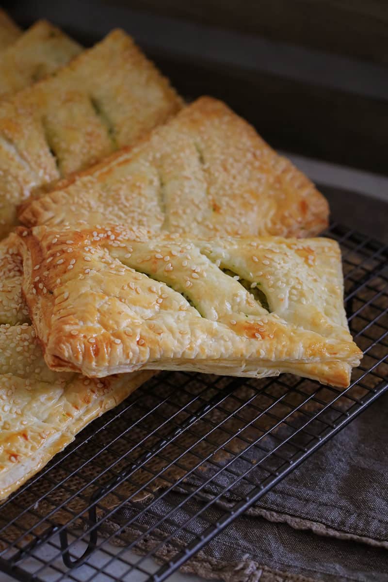 Feta, Spinach & Ricotta Rolls | Puff Pastry - Bake Play Smile