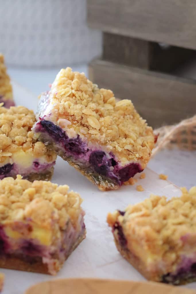 Lemon Blueberry Crumble Slice - Bake Play Smile