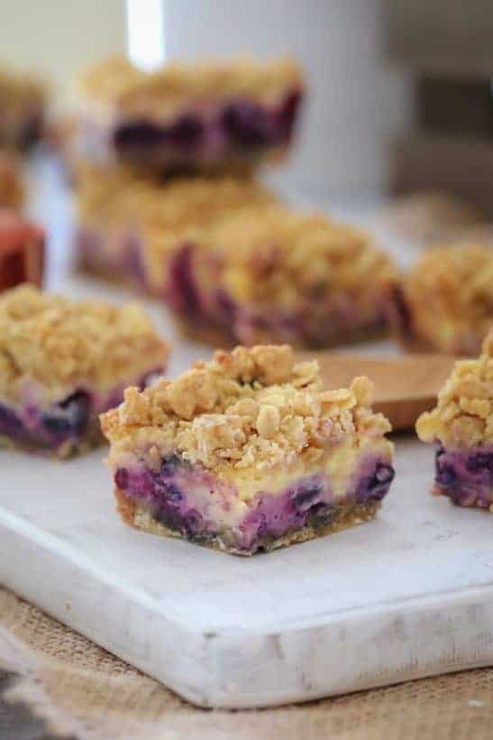 Lemon Blueberry Crumble Slice - Bake Play Smile