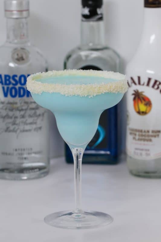 Blue Coconut Rum Cocktail | Malibu, Vodka & Blue Curacao - Bake Play Smile