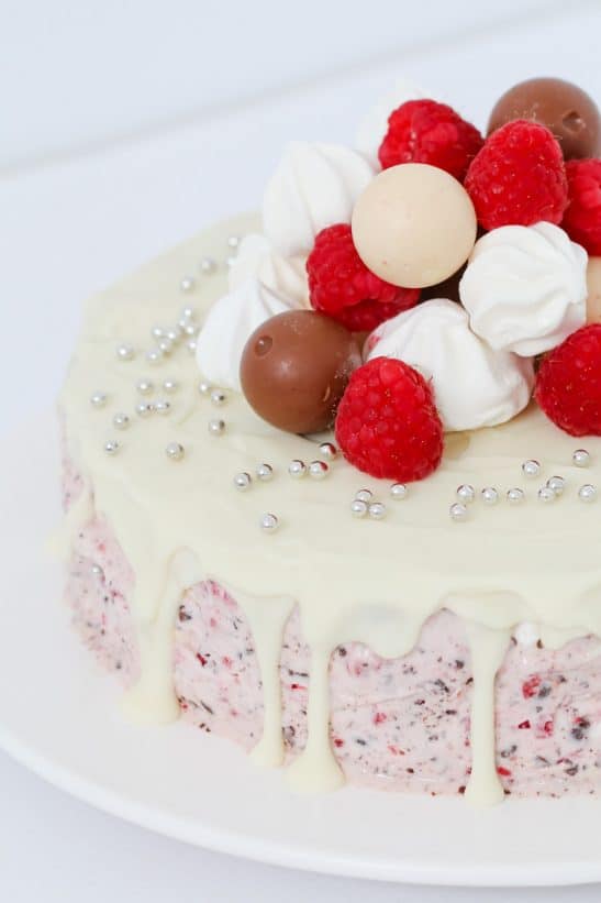 Raspberry Meringue Ice-Cream Cake - Bake Play Smile