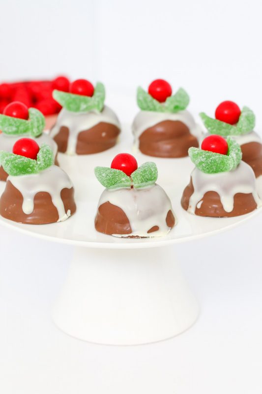 Chocolate Christmas Puddings - Bake Play Smile