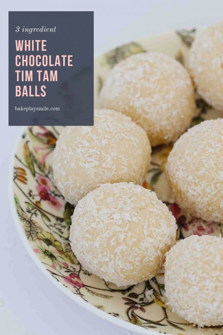 White Chocolate Tim Tam Balls | 3 Ingredient Recipe - Bake Play Smile