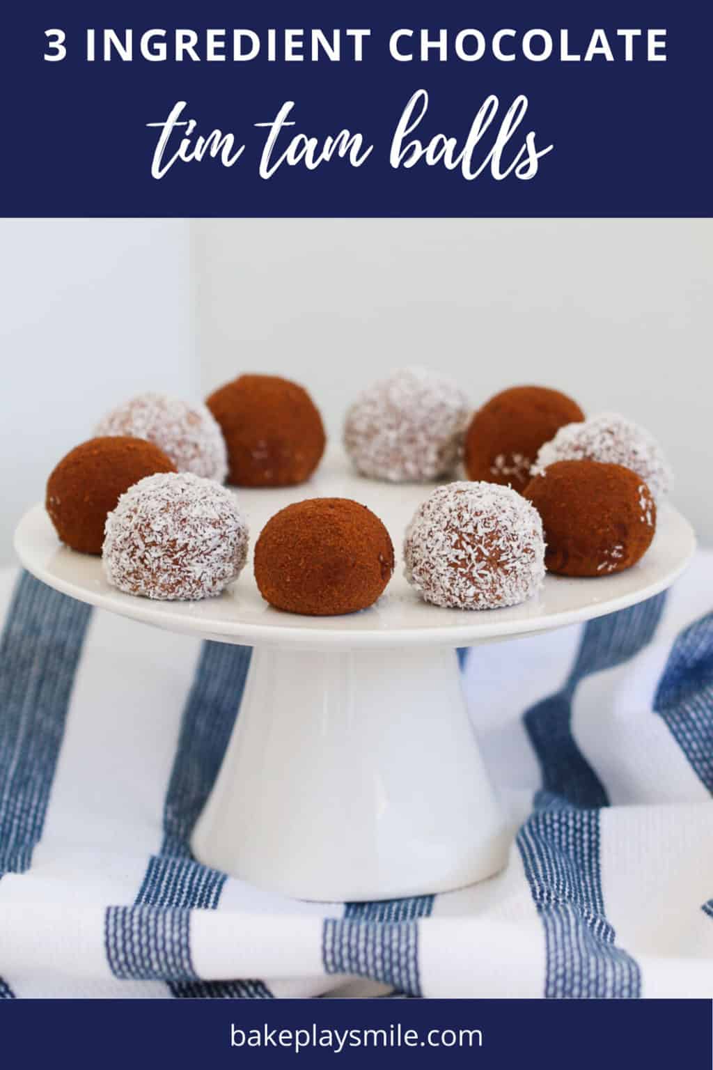 3 Ingredient Chocolate Tim Tam Balls - Bake Play Smile