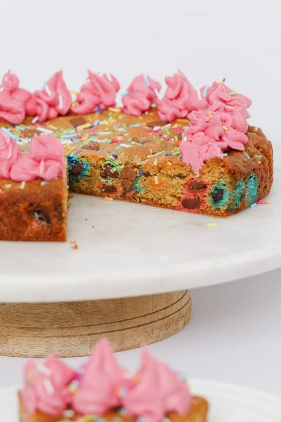 Giant Cookie Cake Recipe | M&Ms & Chocolate Chip - Bake Play Smile