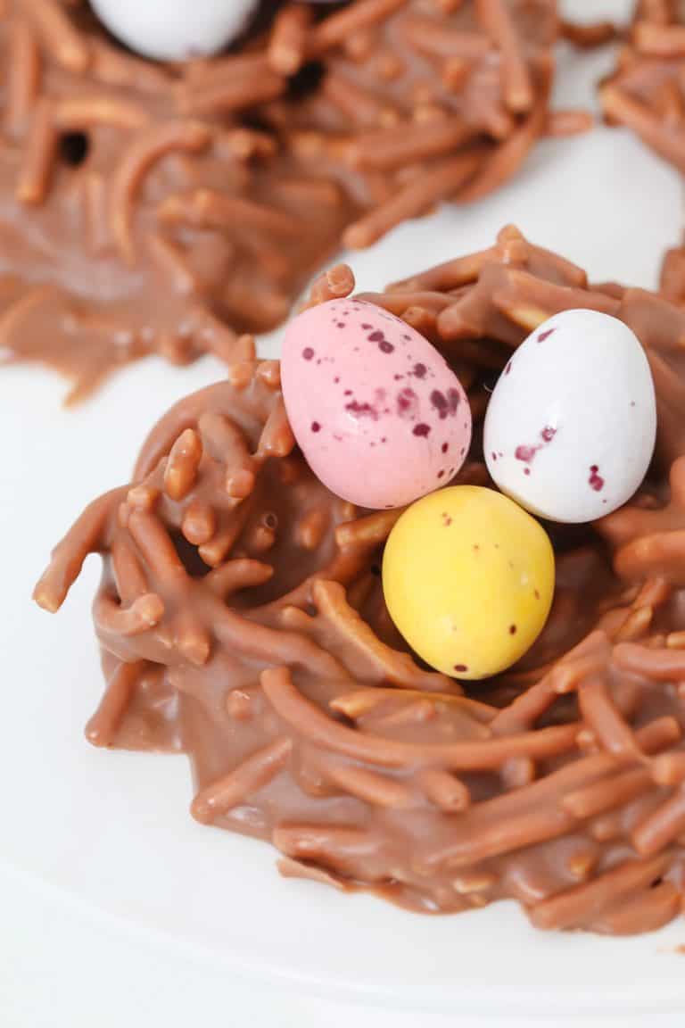 Easter Chocolate Birds Nests - Bake Play Smile