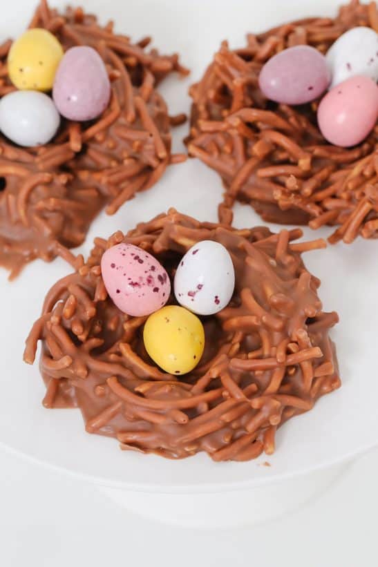 Easter Chocolate Birds Nests - Bake Play Smile
