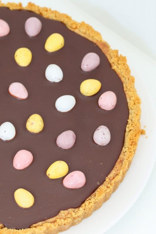 Easter Chocolate Caramel Tart - Bake Play Smile