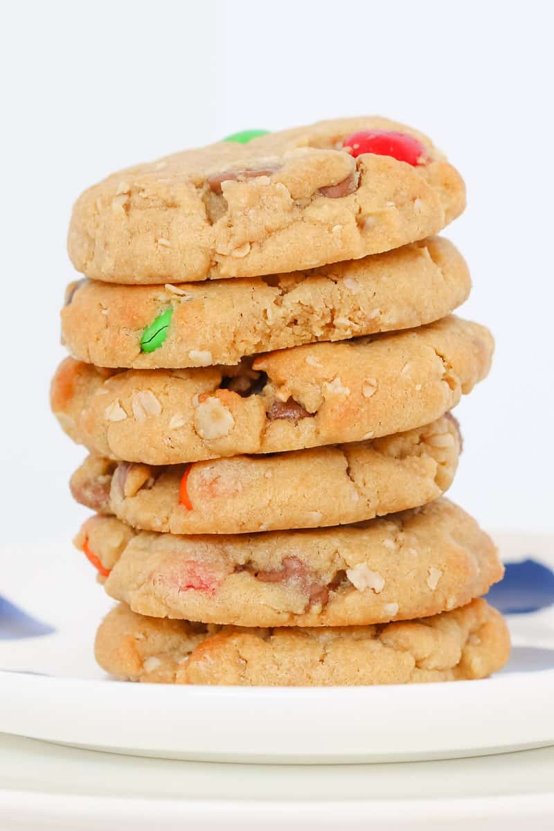 Peanut Butter Cookies with M&Ms - Bake Play Smile