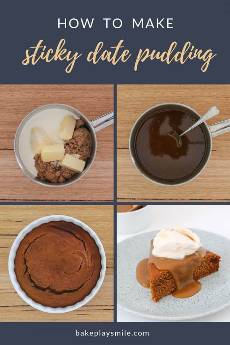 Sticky Date Pudding with Caramel Sauce - Bake Play Smile