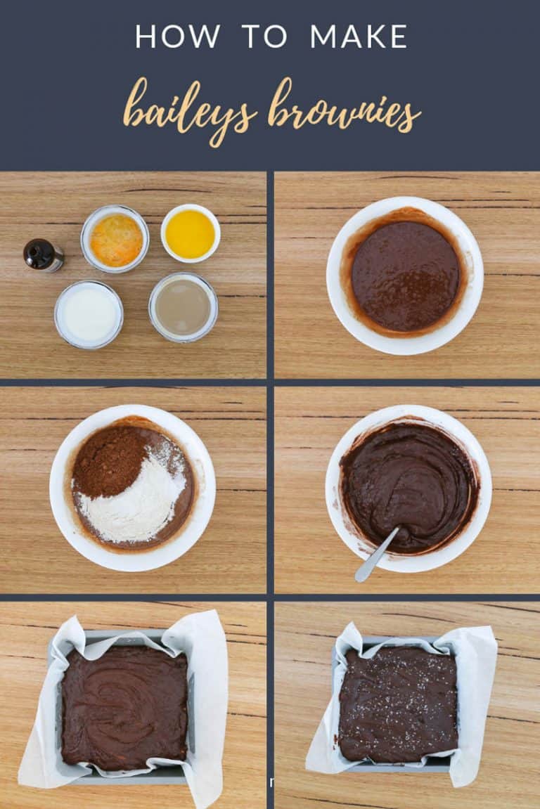 Boozy Baileys Brownies - Bake Play Smile