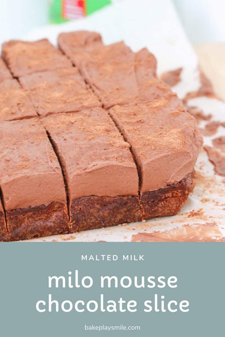 Milo Mousse Chocolate Slice - Bake Play Smile