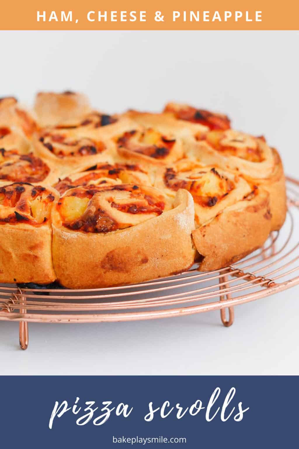 Pizza Scrolls | Ham, Pineapple and Cheese - Bake Play Smile