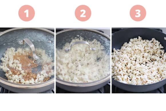 3 Ingredient Stovetop Popcorn - Bake Play Smile