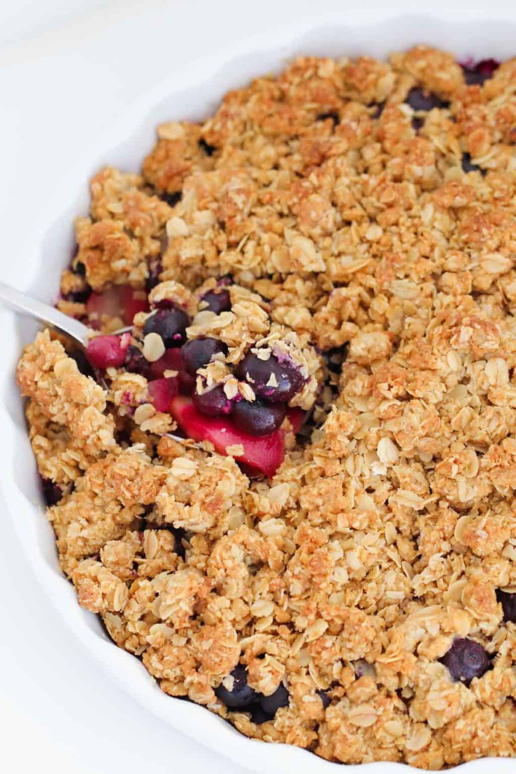 Apple and Blueberry Crumble - Bake Play Smile