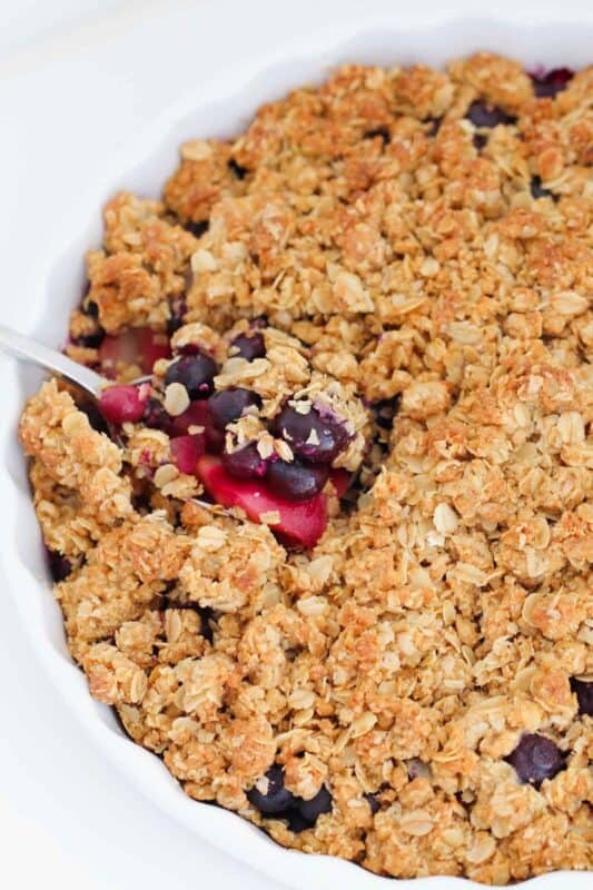 Apple and Blueberry Crumble - Bake Play Smile