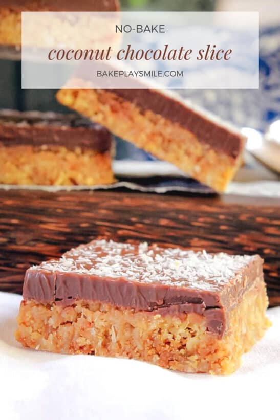 No-Bake Coconut Slice - Bake Play Smile