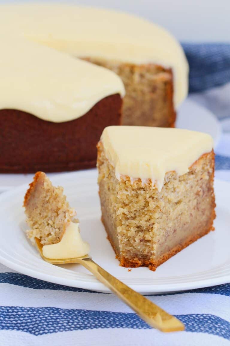 Banana Cake with Cream Cheese Frosting - Bake Play Smile