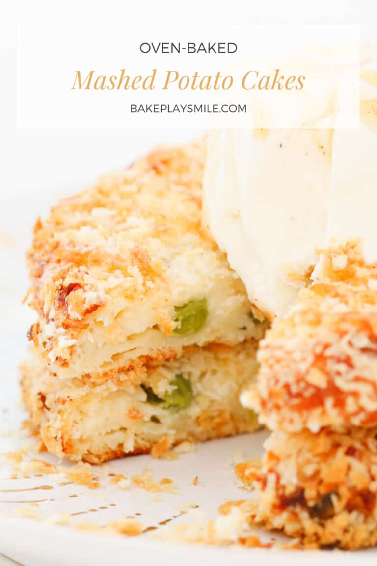 Mashed Potato Cakes (Cheesy & Oven Baked) - Bake Play Smile