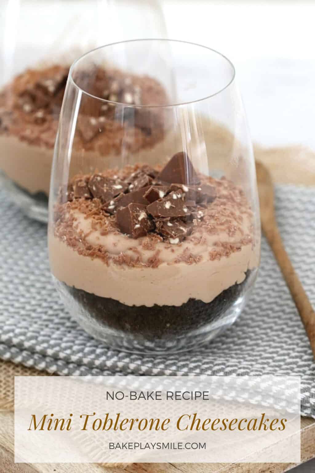 Mini No-Bake Toblerone Cheesecakes - Bake Play Smile