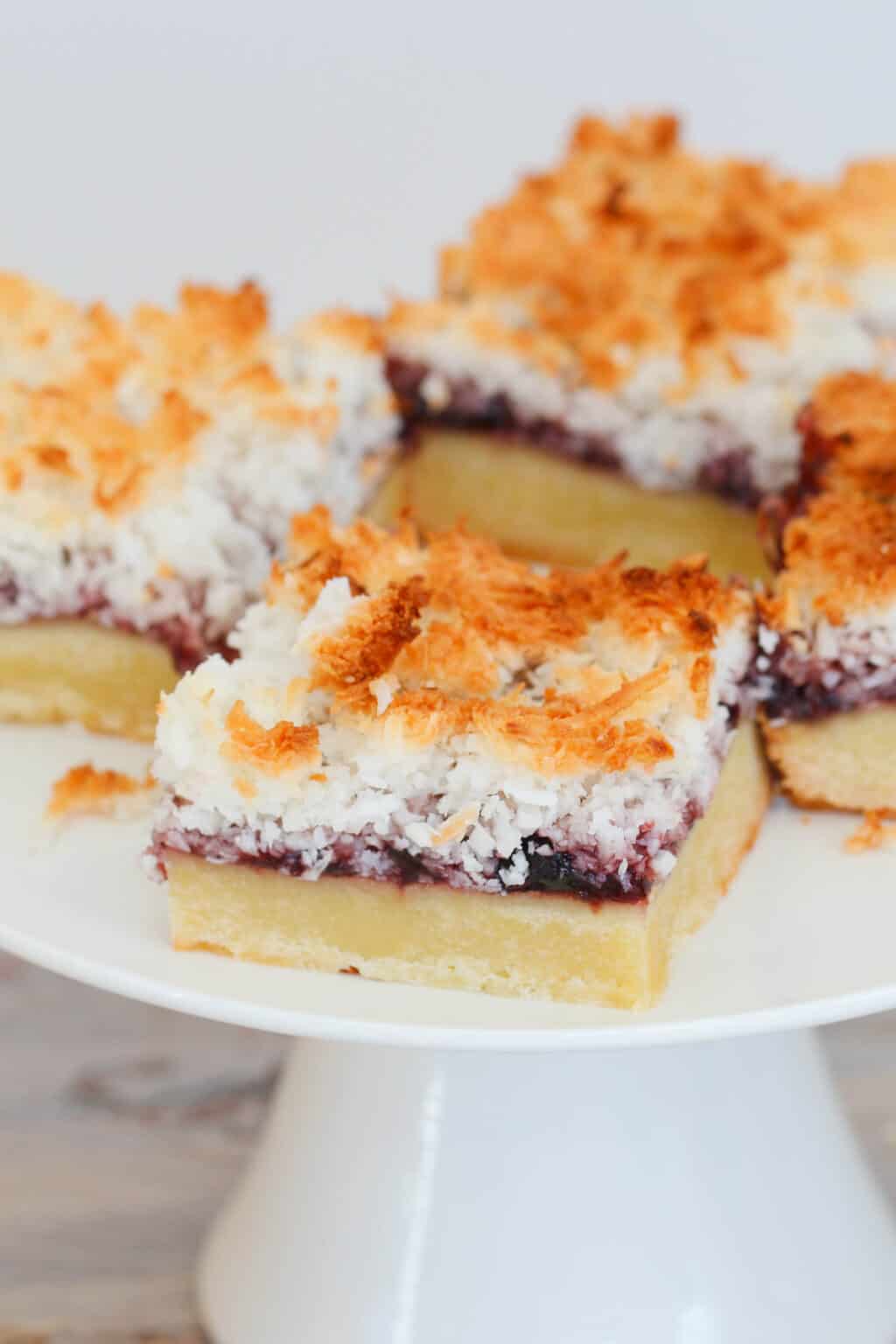 Raspberry Coconut Slice - Bake Play Smile