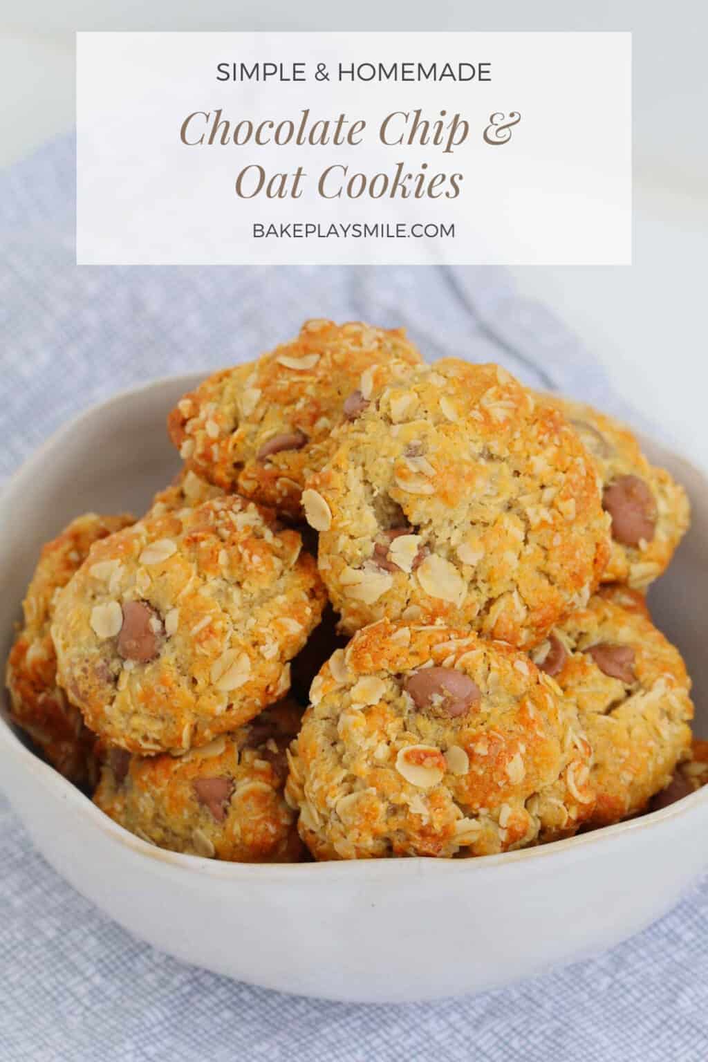 Chocolate Chip Oat Biscuits - Bake Play Smile
