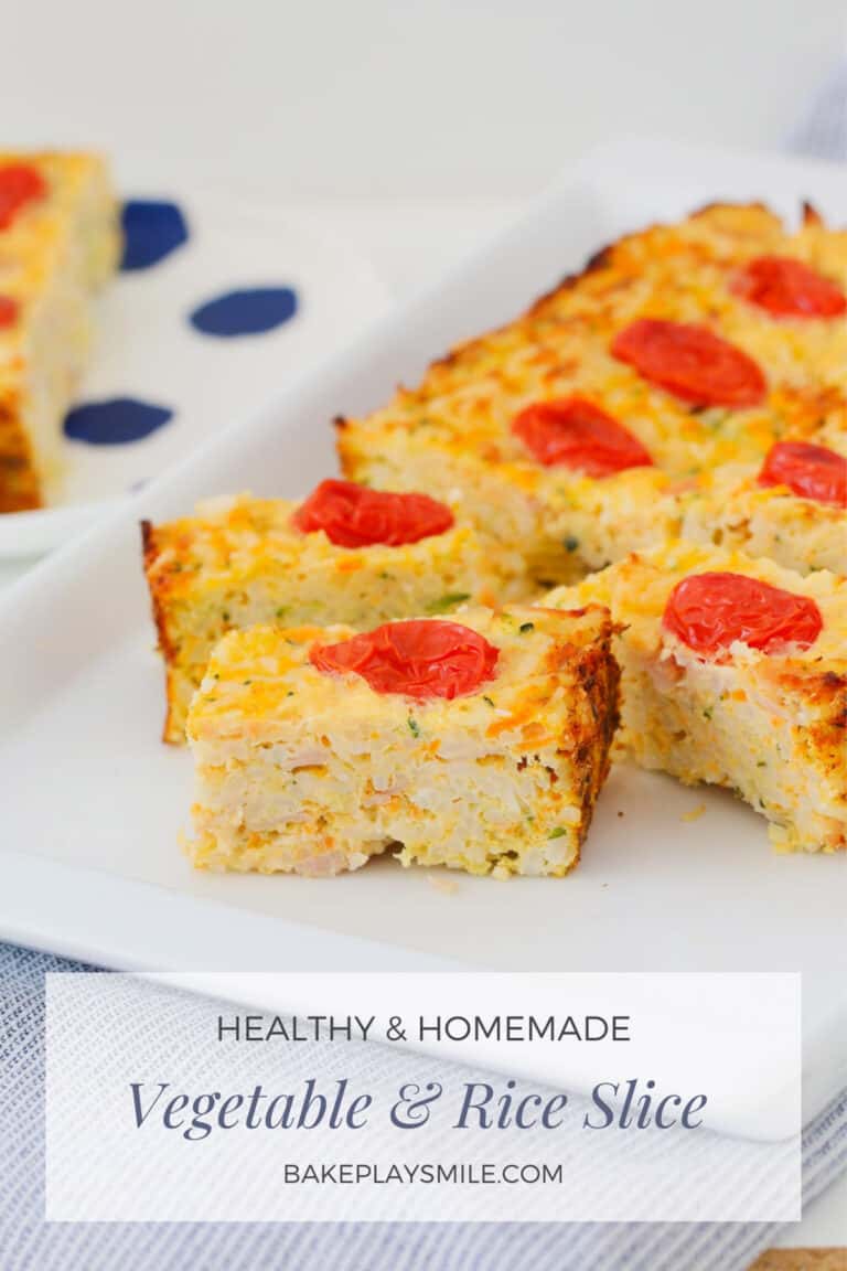Rice & Vegetable Slice - Bake Play Smile