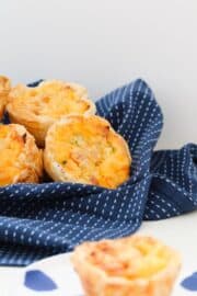 Corn, Ham and Cheese Quiches - Bake Play Smile