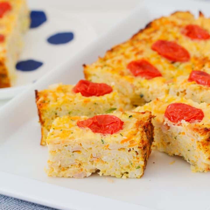 Rice & Vegetable Slice - Bake Play Smile