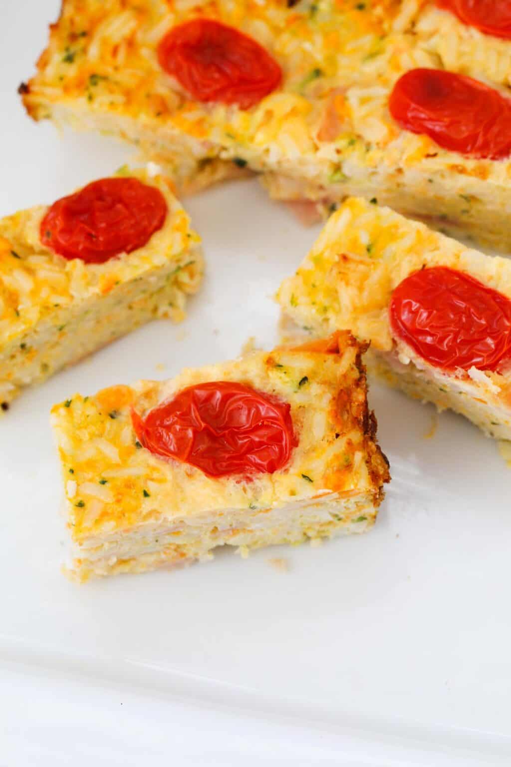 Rice & Vegetable Slice - Bake Play Smile
