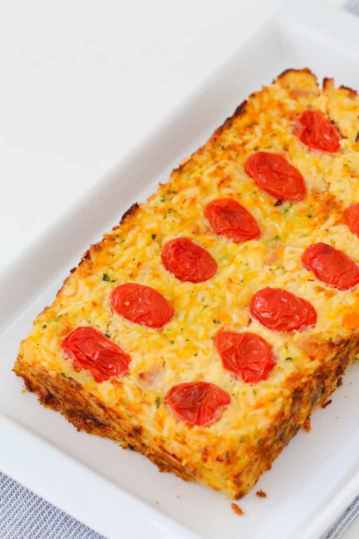Rice & Vegetable Slice - Bake Play Smile