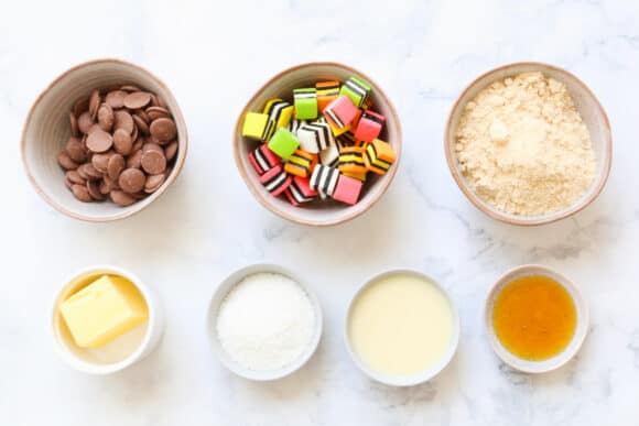 Licorice Allsort Slice | No-Bake - Bake Play Smile