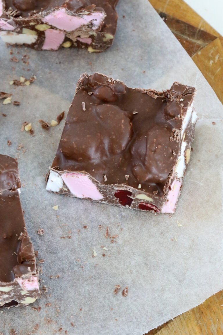 Old Fashioned Chocolate Rocky Road Recipe - Bake Play Smile