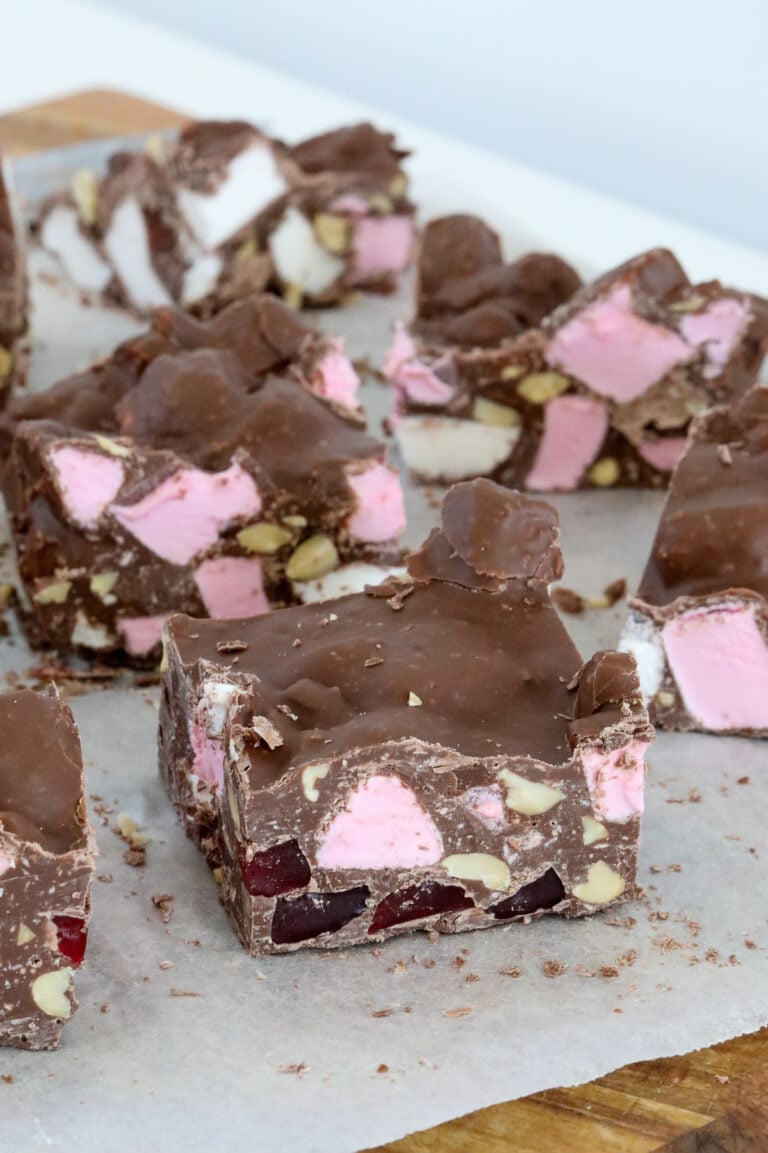 Old Fashioned Chocolate Rocky Road Recipe - Bake Play Smile