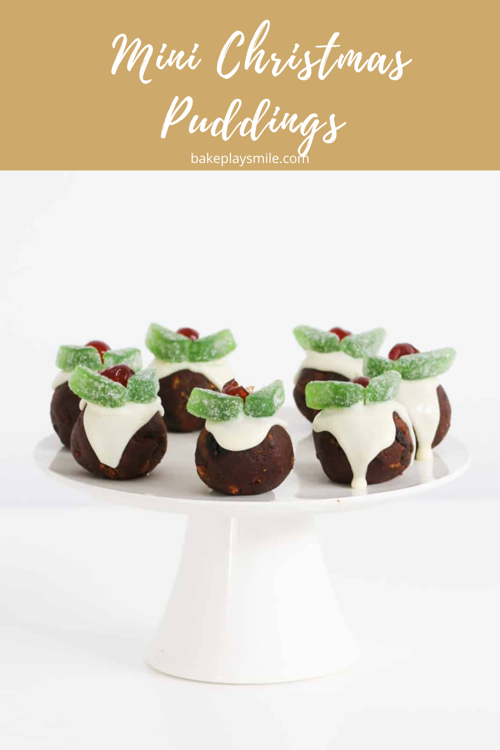 Mini Christmas Puddings - Bake Play Smile