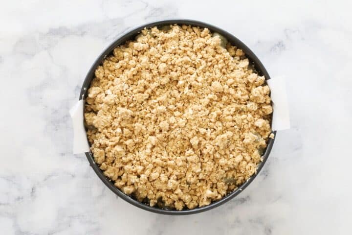 Raspberry & Apple Crumble Cake - Bake Play Smile