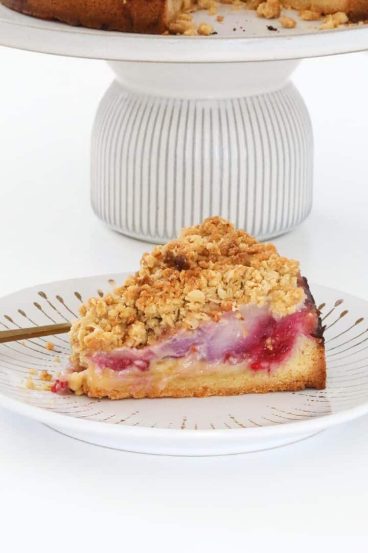 Raspberry & Apple Crumble Cake - Bake Play Smile