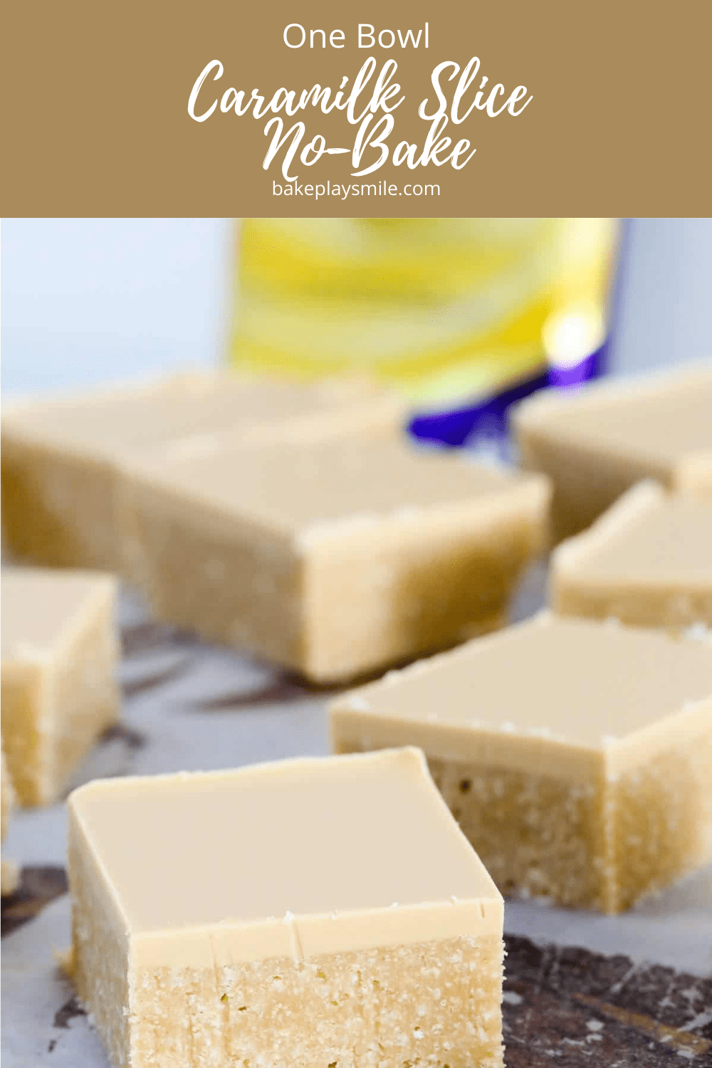 Caramilk Slice | No Bake - Bake Play Smile