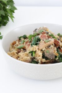 Slow Cooker Risotto - Chicken and Mushroom - Bake Play Smile