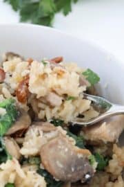 Slow Cooker Risotto - Chicken and Mushroom - Bake Play Smile
