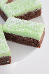 Baked Chocolate Mint Slice - Bake Play Smile