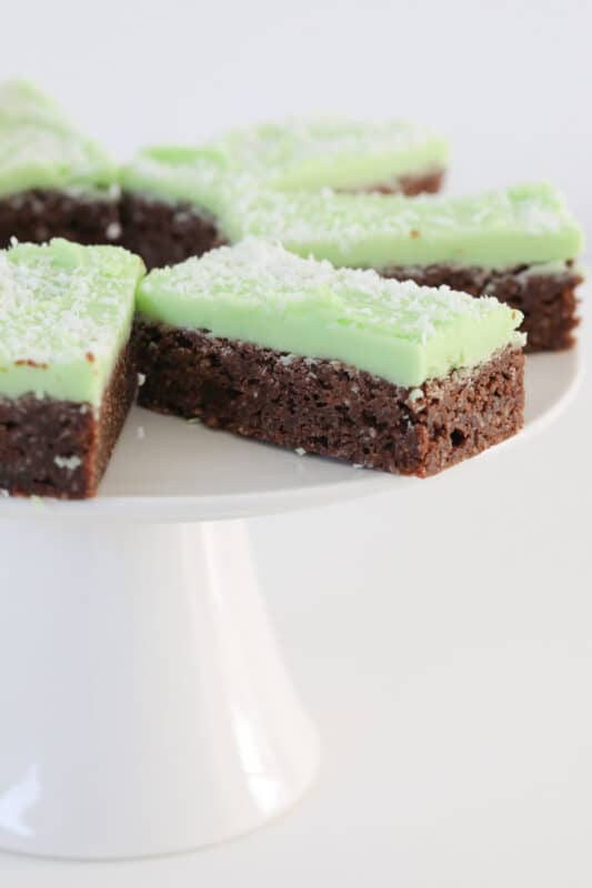 Baked Chocolate Mint Slice - Bake Play Smile