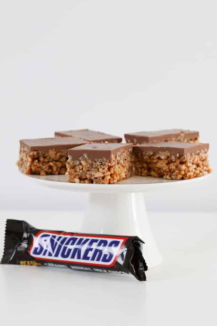 Snickers Slice | Easy No Bake Recipe - Bake Play Smile